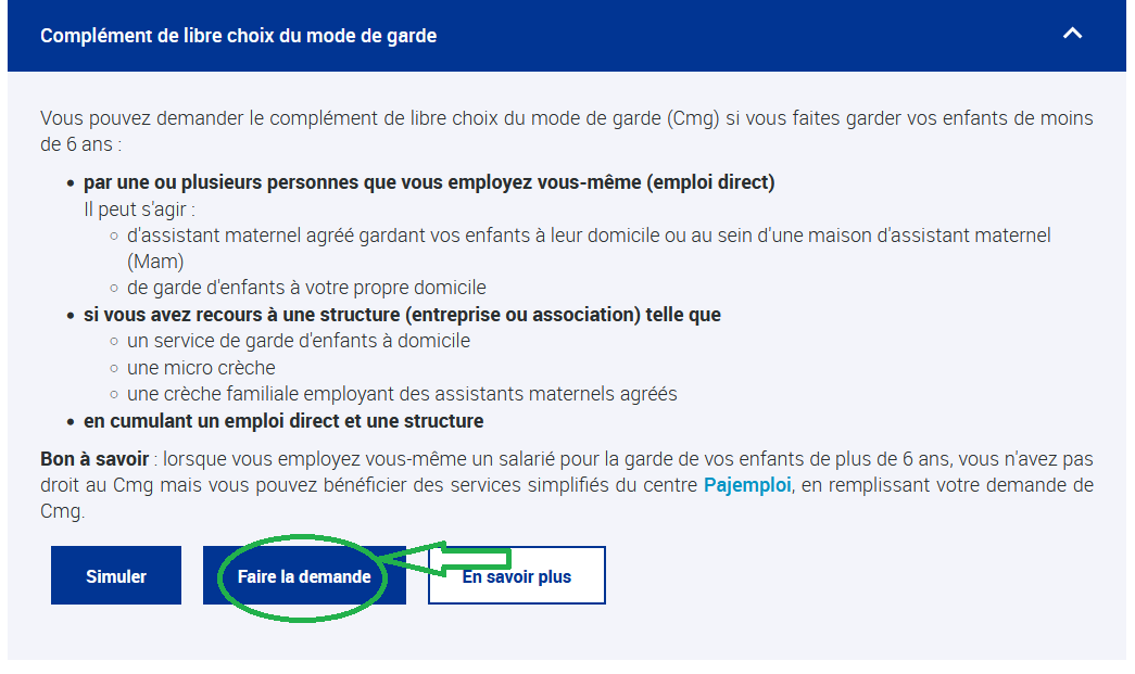 Comment faire une demande complément mode de garde à la CAF (CMG ...